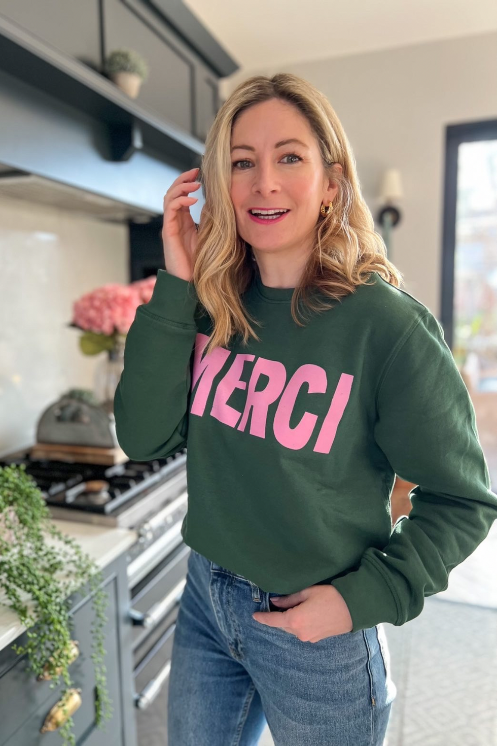 Green Merci Sweatshirt – Hari And The Gang
